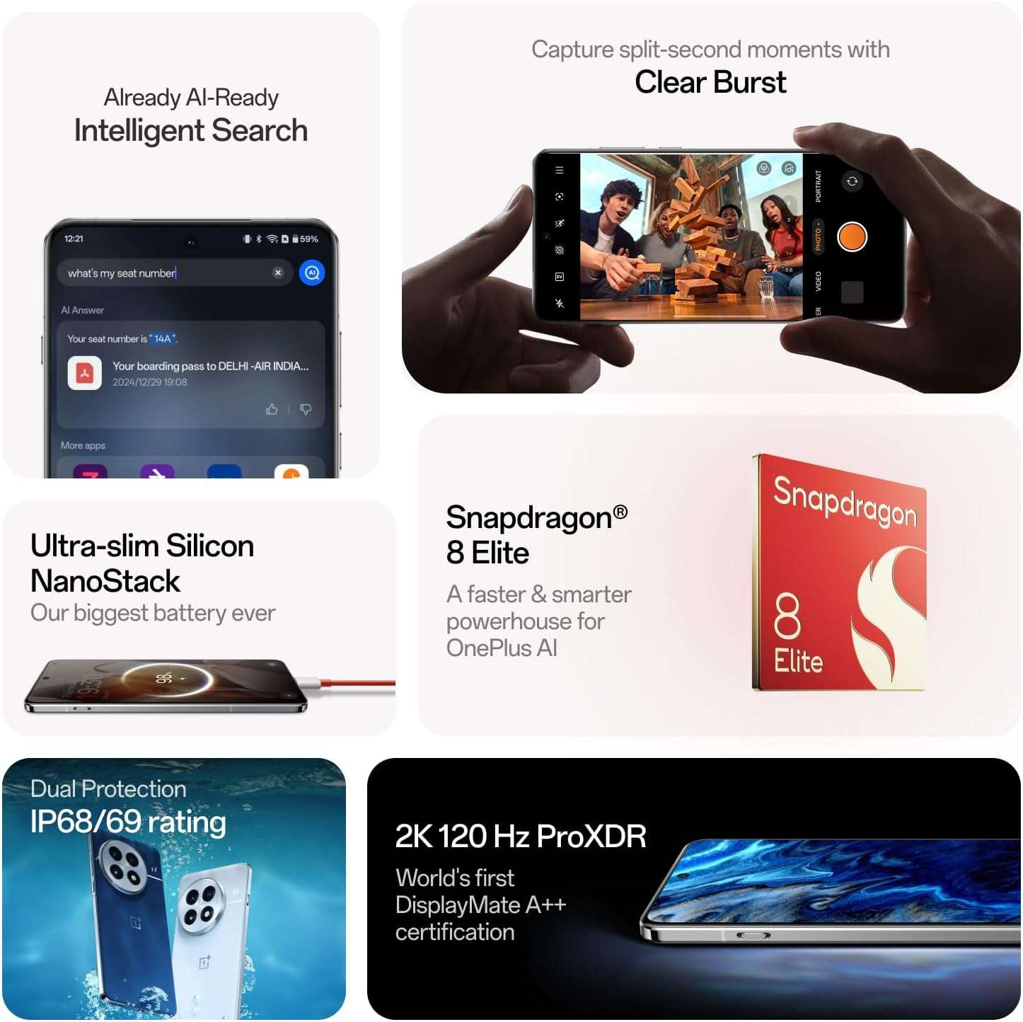 Oneplus 13 Dual-SIM 12GB RAM, 256GB 5G Arctic Dawn