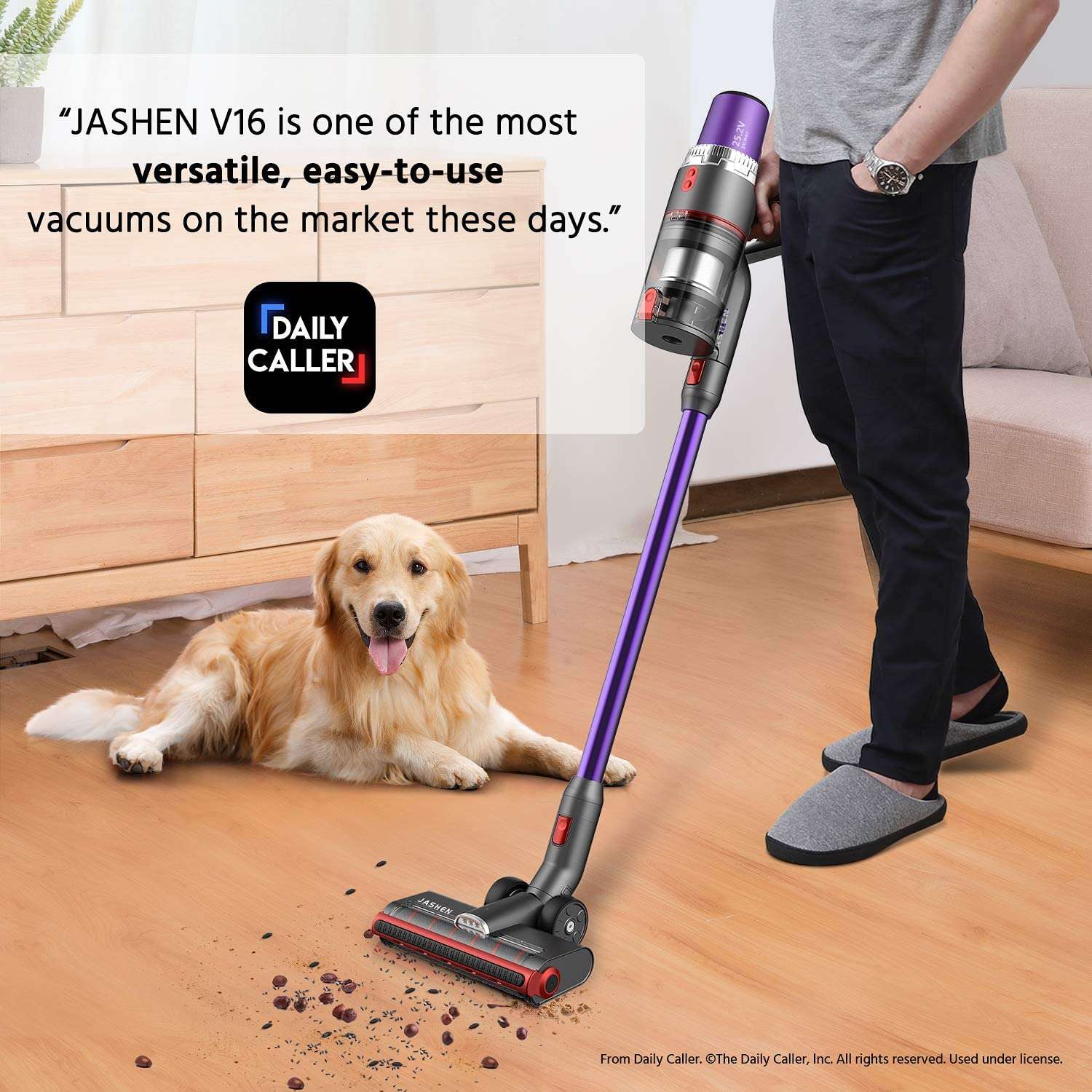 Jashen V16 Cordless Stick Vacuum Cleaner 350W