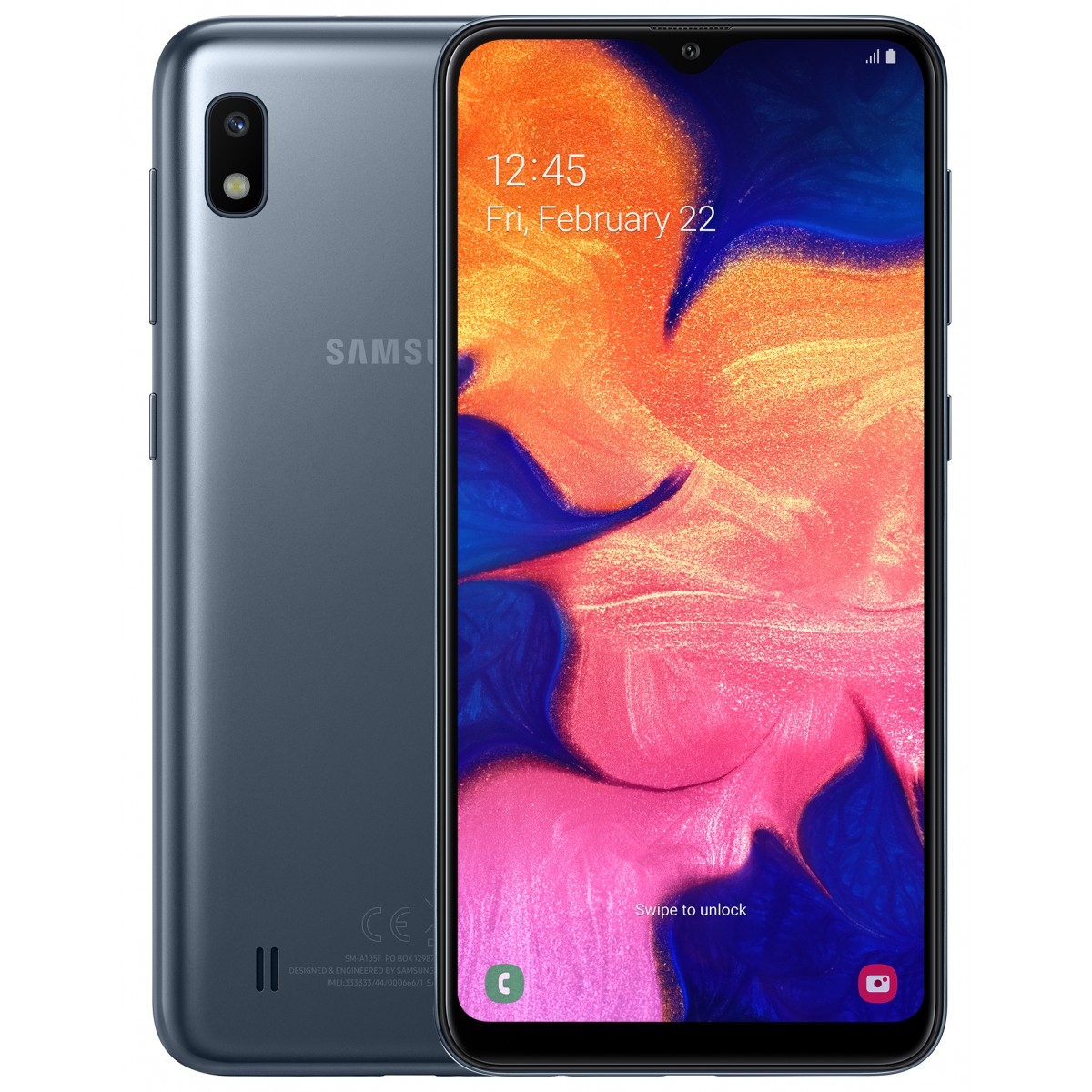 Samsung Galaxy A10 Dual SIM - 32GB, 2GB RAM, 4G LTE, Black
