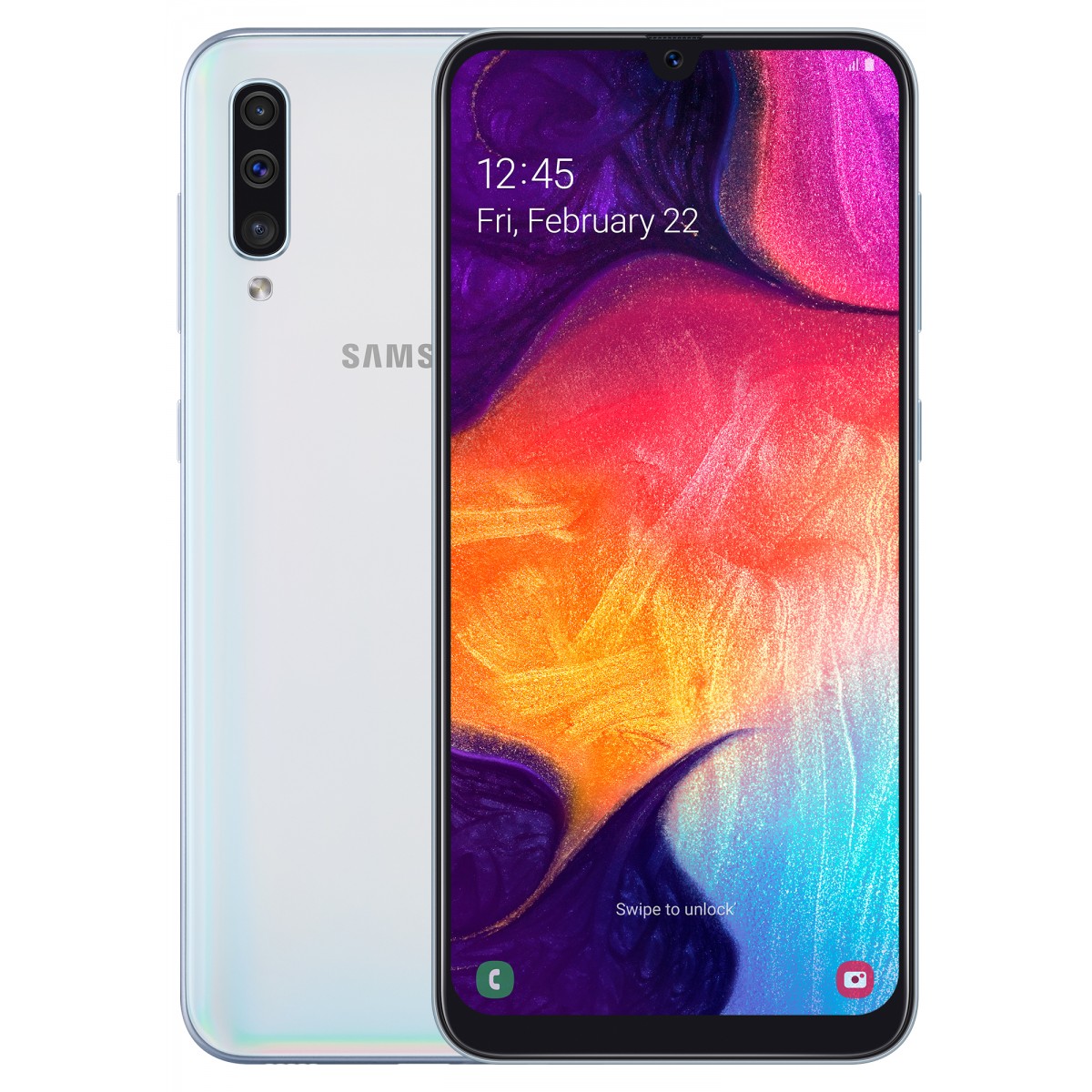 Samsung Galaxy A50 Dual Sim, 128 GB, 4GB RAM,4G LTE, White