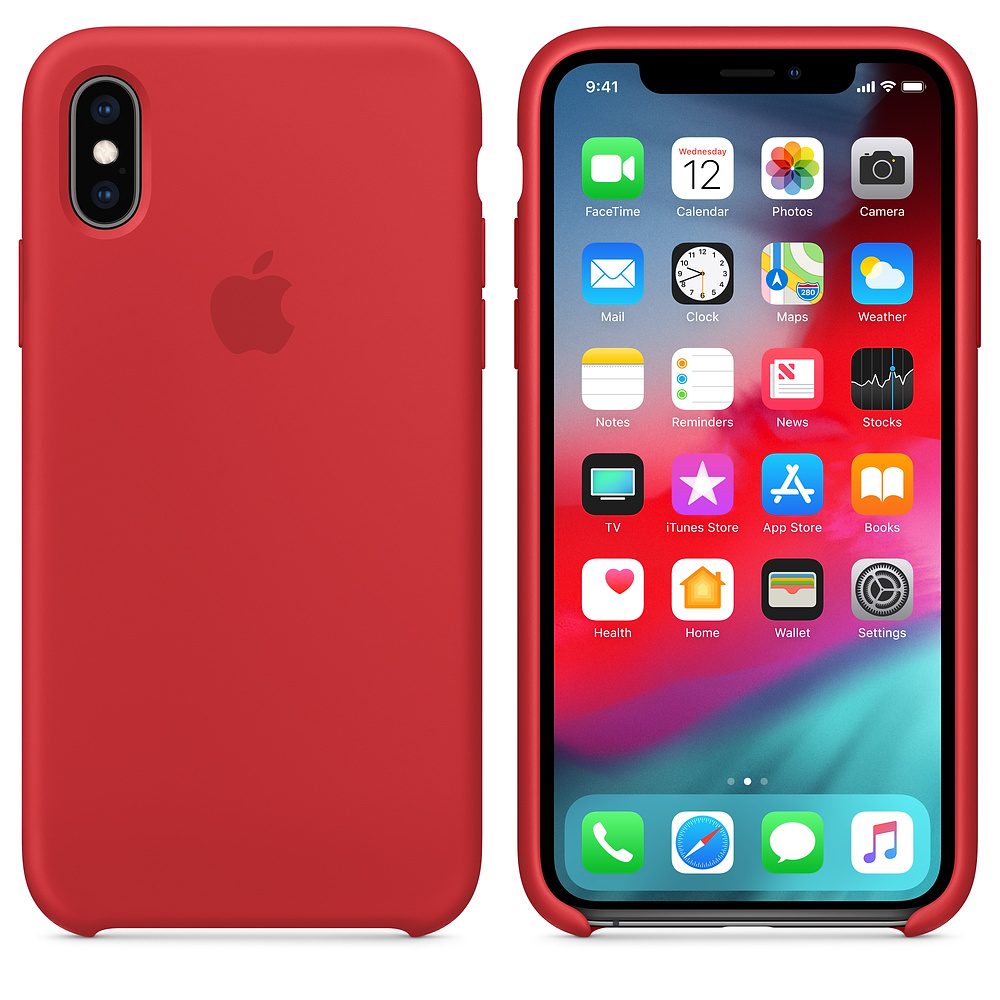 Apple iPhone XS Silicone Case - RED (MRWC2)