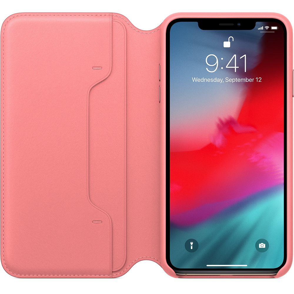 Apple iPhone XS Max Leather Folio - Peony Pink (MRX62)