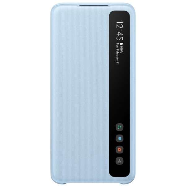 Samsung Smart Clear View Cover for Galaxy S20, Sky Blue