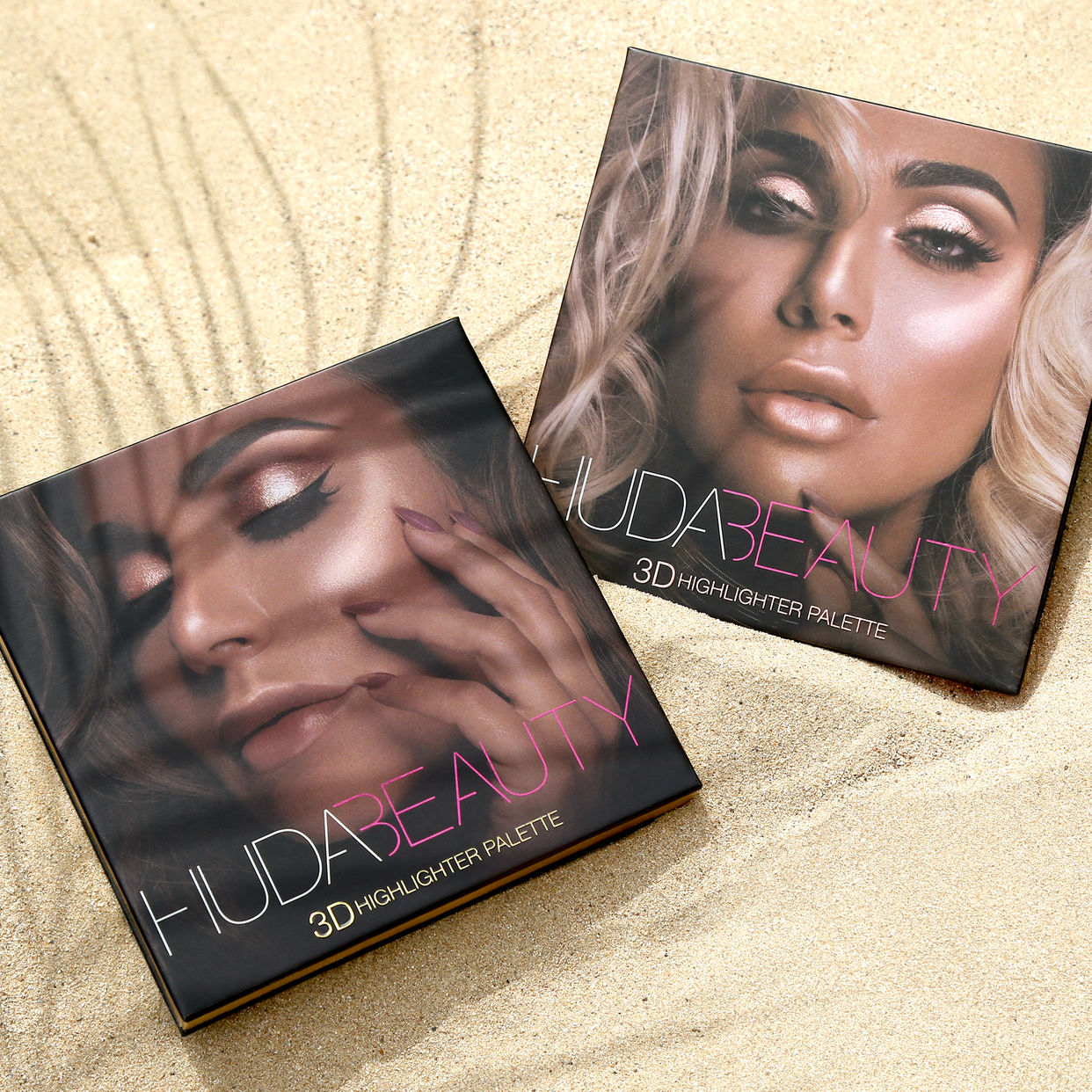 Huda Beauty 3D Highlighter Palette - Pink Sands
