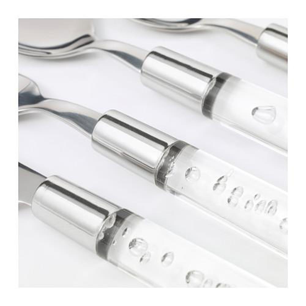 BUBBLOR 24-piece cutlery set, transparent